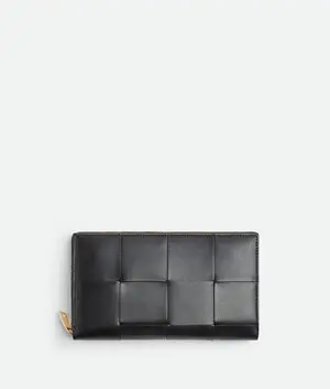 BOTTEGA  VENETA Cassette Zip Around Wallet - Black