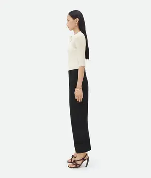 Bottega Veneta Lapeled Ottoman Light Cotton Pants