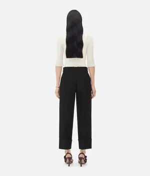 Bottega Veneta Lapeled Ottoman Light Cotton Pants