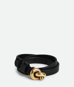 BOTTEGA  VENETA Knot Buckle Belt - Black