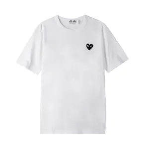 Play Comme Des Garcon Heart Logo Short-sleeve T-shirt - White