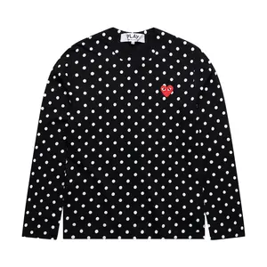 Play Comme Des Garcon Polka Dot Long-sleeve T-shirt - Black