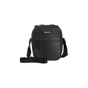 Supreme Leather Shoulder Bag - Black