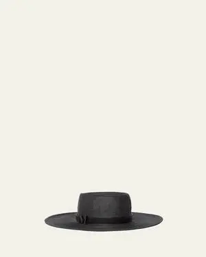 Max Mara Musette Belted Fedora - Black