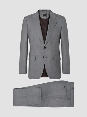 Zegna Centoventimila Wool Suit - Grey