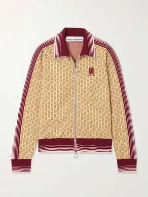 Rabanne Striped Embroidered Jacquard-knit Track Jacket