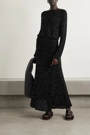 Gabriela Hearst Floris Bead-embellished Maxi Skirt