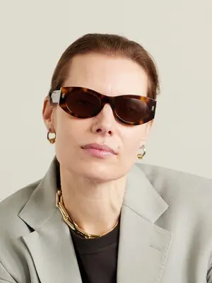 Fendi Roma Oval Sunglasses - Tortoiseshell
