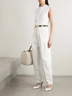 Khaite Westin Pintucked Top