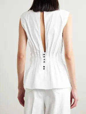 Khaite Westin Pintucked Top