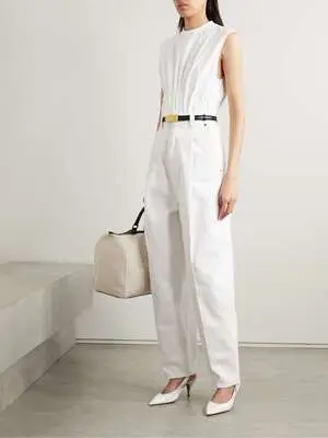 Khaite Westin Pintucked Top