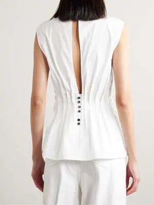 Khaite Westin Pintucked Top