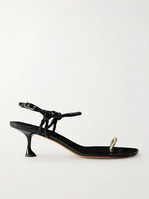Proenza Schouler Twisted Glossed-leather Sandals
