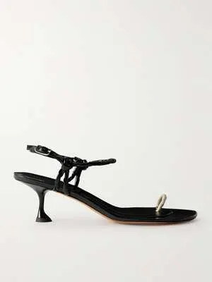 Proenza Schouler Twisted Glossed-leather Sandals