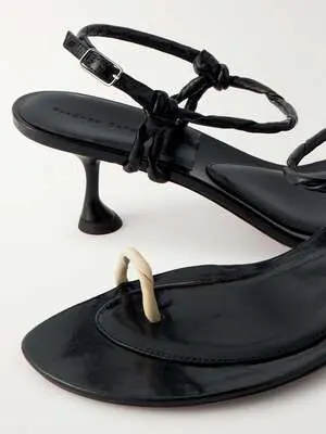 Proenza Schouler Twisted Glossed-leather Sandals