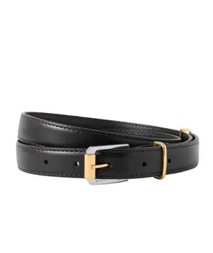 THE ROW Leather Belt - Black