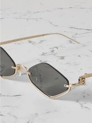 Gucci Tone Hexagon Sunglasses