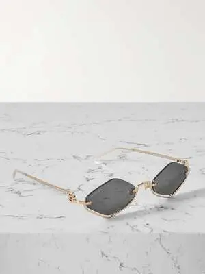 Gucci Tone Hexagon Sunglasses
