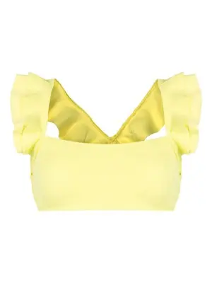 CLUBE BOSSA Jasper Ruffled Bikini Top - Yellow