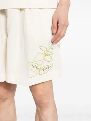 STORY MFG. Bridge Floral-embroidered Shorts