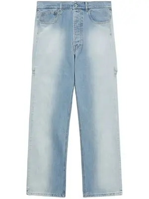 Random Identities Cut-out Straight-leg Jeans