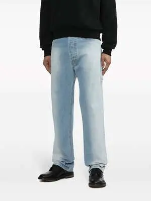 Random Identities Cut-out Straight-leg Jeans