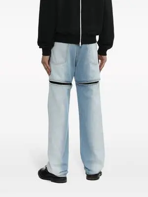 Random Identities Cut-out Straight-leg Jeans