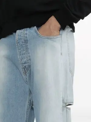 Random Identities Cut-out Straight-leg Jeans