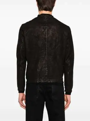 SALVATORE SANTORO Zip-up Leather Bomber Jacket