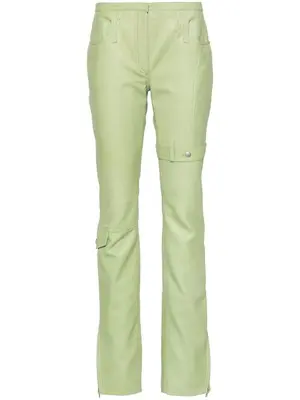 Acne Studios Logo-patch Leather Trousers