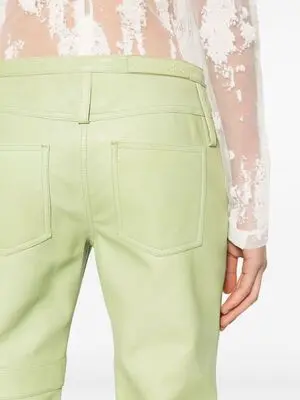 Acne Studios Logo-patch Leather Trousers