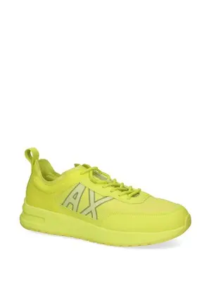 Armani Exchange Logo-print Panelled Sneakers - Yellow