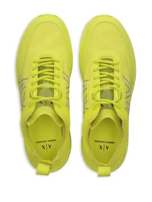 Armani Exchange Logo-print Panelled Sneakers - Yellow