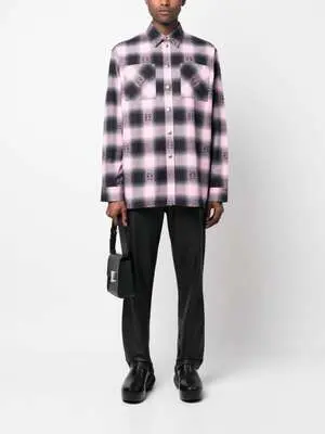 Givenchy Logo-print Plaid Flannel Shirt