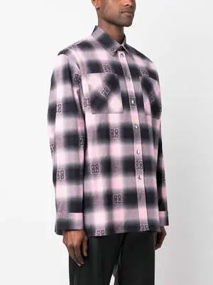 Givenchy Logo-print Plaid Flannel Shirt