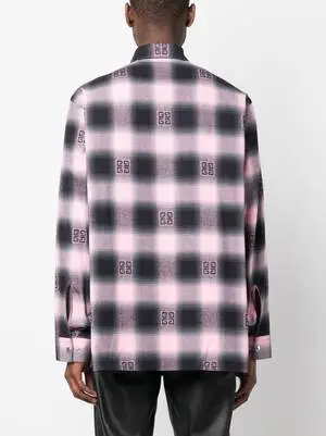 Givenchy Logo-print Plaid Flannel Shirt