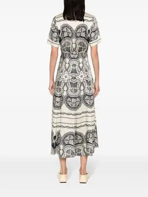 Sandro Flared Floral Midi Dress