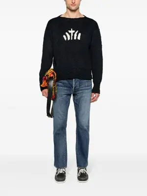 Visvim Intarsia-knit Silk-blend Jumper
