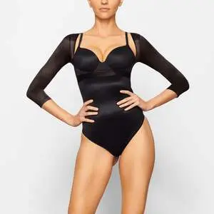 SKIMS Simply Bare Open Bust Arm Shaper Onyx