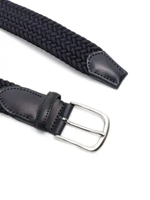 ERALDO Leather-trim Interwoven Belt - Blue