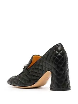 MADISON MAISON 70mm Quilted Crystal-embellished Pumps - Black