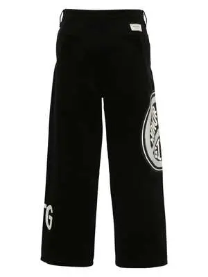 HONOR THE GIFT Peace-print Straight-leg Trousers