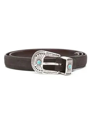 ERALDO Engraved Detail Suede Belt