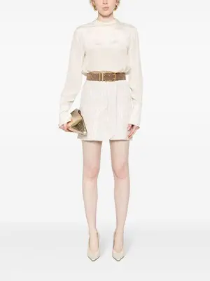 IRO PARIS Bouclé Mini Wrap Skirt - Neutrals