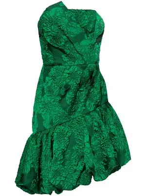 Marchesa Calathea Asymmetric Mini Dress