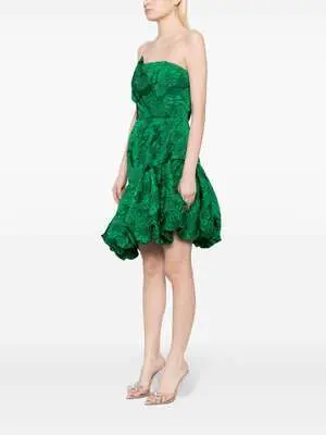 Marchesa Calathea Asymmetric Mini Dress