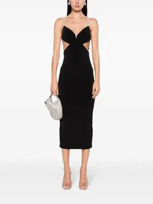 NISSA Open-back Jersey Midi Dress
