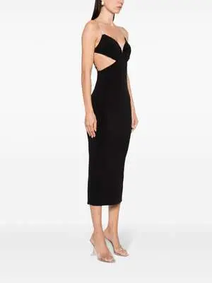 NISSA Open-back Jersey Midi Dress