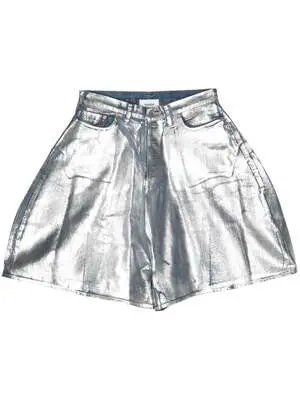DOUBLET Metallic-finish Denim Shorts
