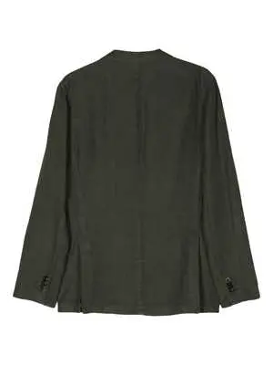 Boglioli Linen Single-breasted Blazer - Green